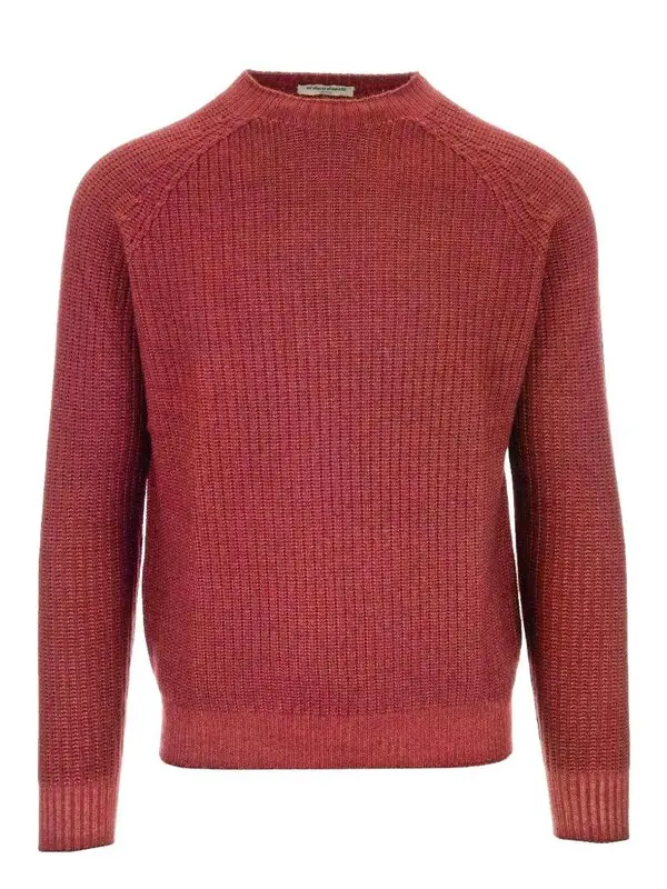 AL DUCA D’AOSTA 1902 Ribbed Knit Raglan Sleeve Sweater - Red
