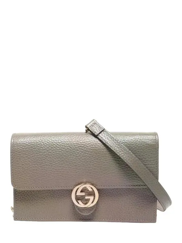Gucci Interlocking G Shoulder Bag - Grey