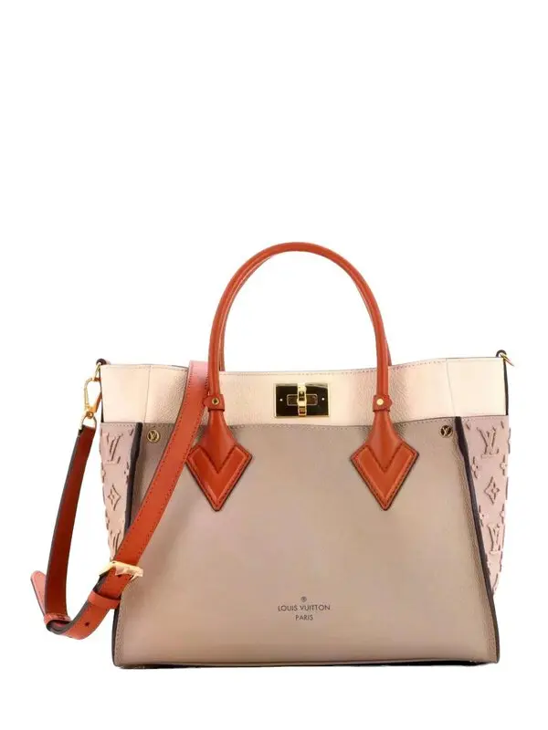 LOUIS VUITTON On My Side Monogram Tuffetage Leather Mm Tote Bag - Neutrals