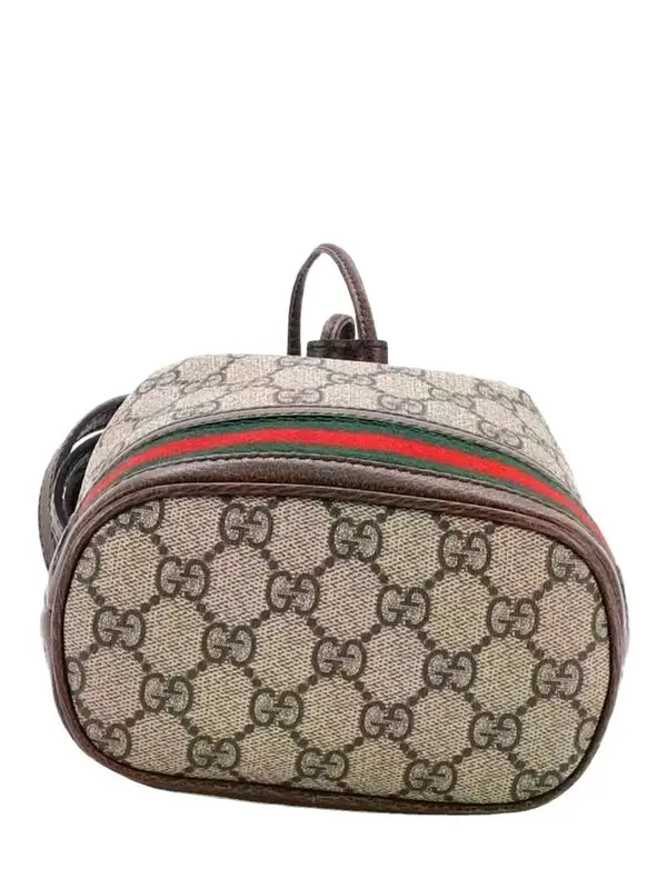 Gucci Ophidia Gg Coated Canvas Mini Bucket Bag - Brown