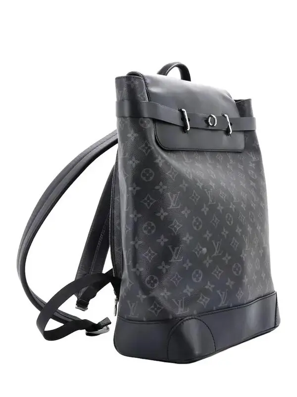 LOUIS VUITTON Steamer Monogram Eclipse Canvas Backpack - Black