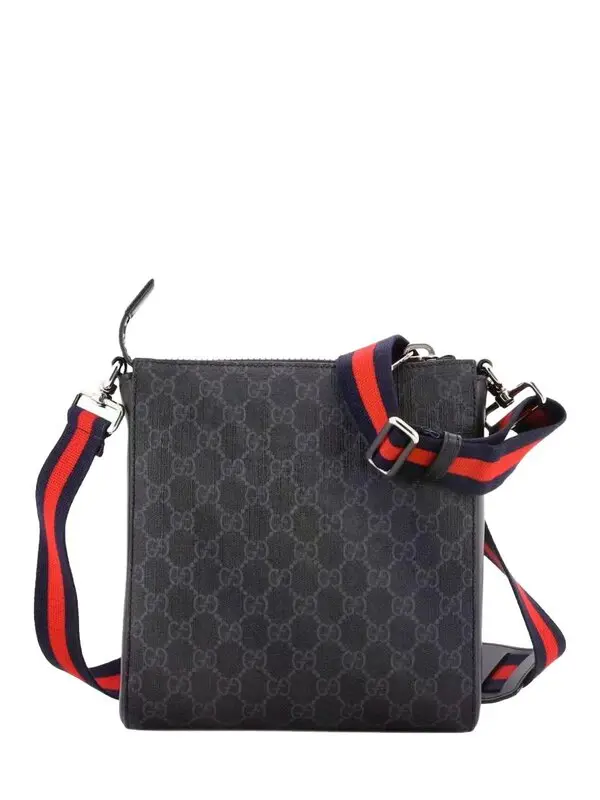 Gucci Gg Coated Canvas Messenger Bag - Black