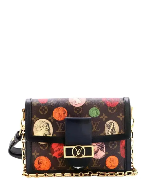LOUIS VUITTON Dauphine Limited Edition Fornasetti Cameo Monogram Canvas Mm Shoulder Bag - Brown