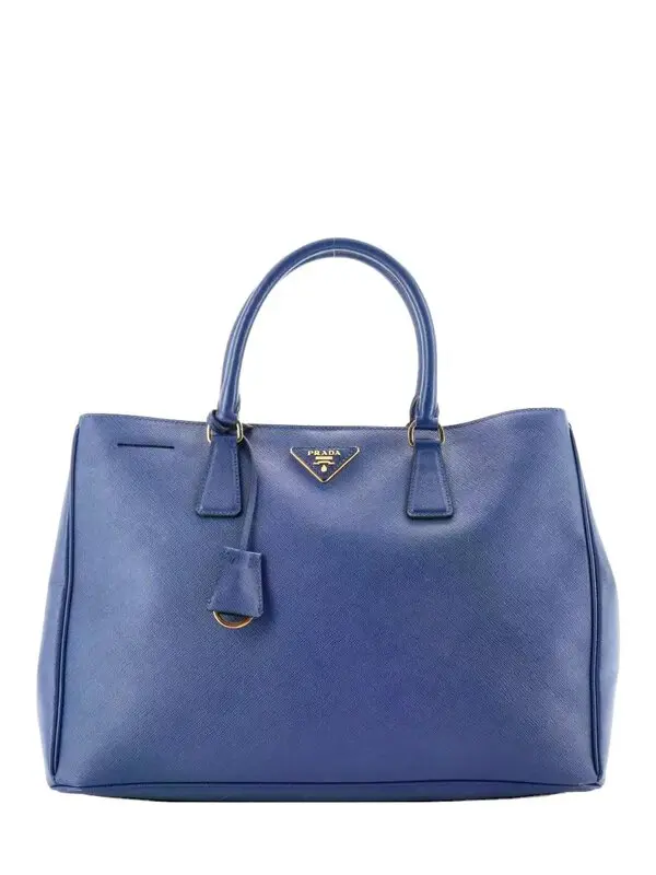 Prada Saffiano Leather North South Tote Bag - Blue