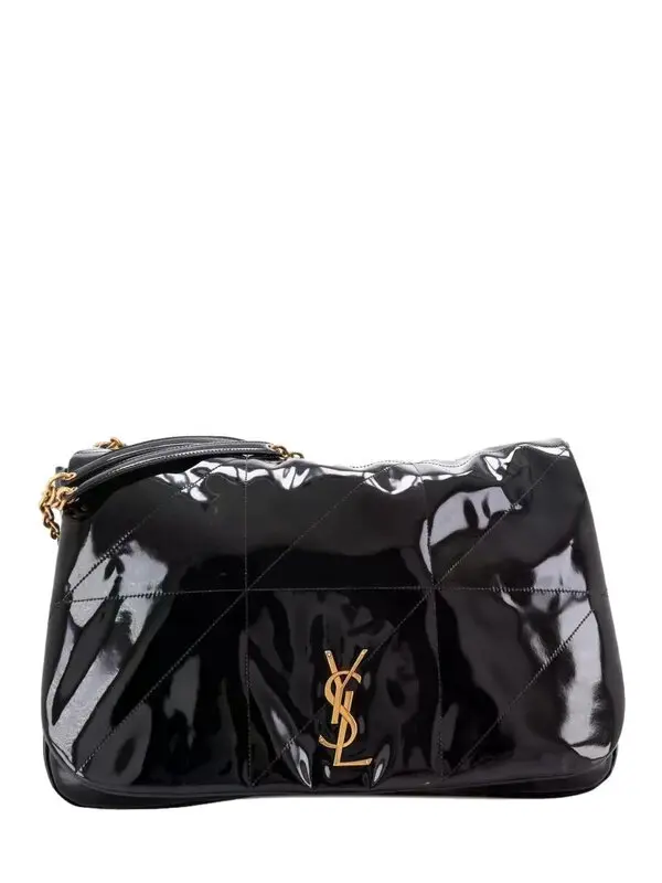 Saint Laurent Jamie 4.3 Quilted Patent Large Shoulder Bag - Black