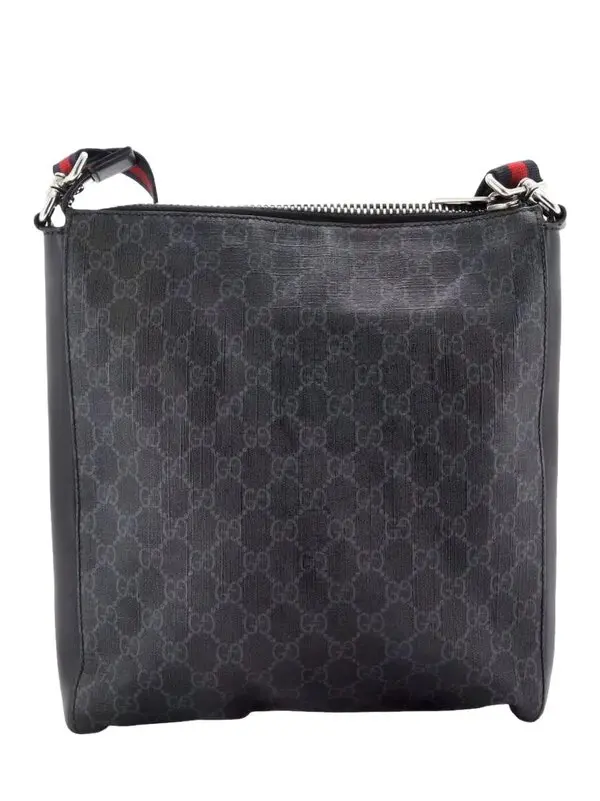 Gucci Gg Coated Canvas Medium Messenger Bag - Black