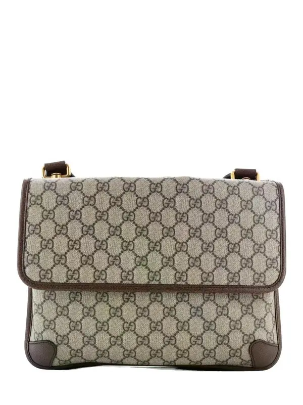 Gucci Gg Coated Canvas Medium Messenger Bag - Brown