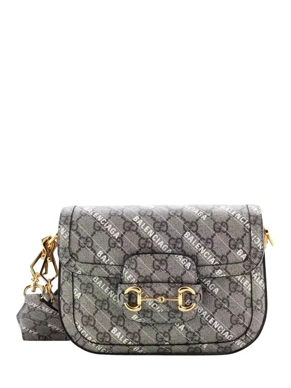 Gucci X Balenciaga The Hacker Project Horsebit 1955 Small Shoulder Bag - Brown