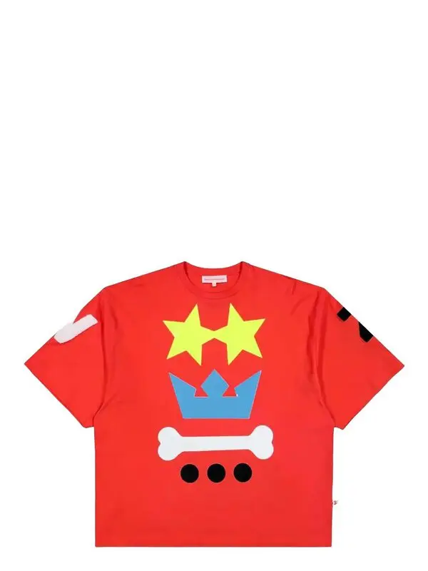 WALTER VAN BEIRENDONCK Print-detail Round-neck T-shirt - Red