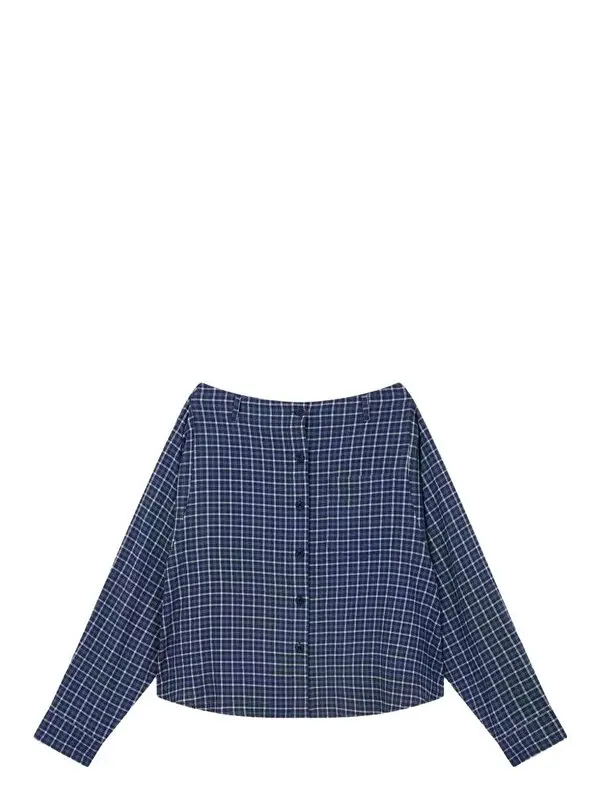 STUDIO TOMBOY Check Pattern Pleated Skirt - Blue