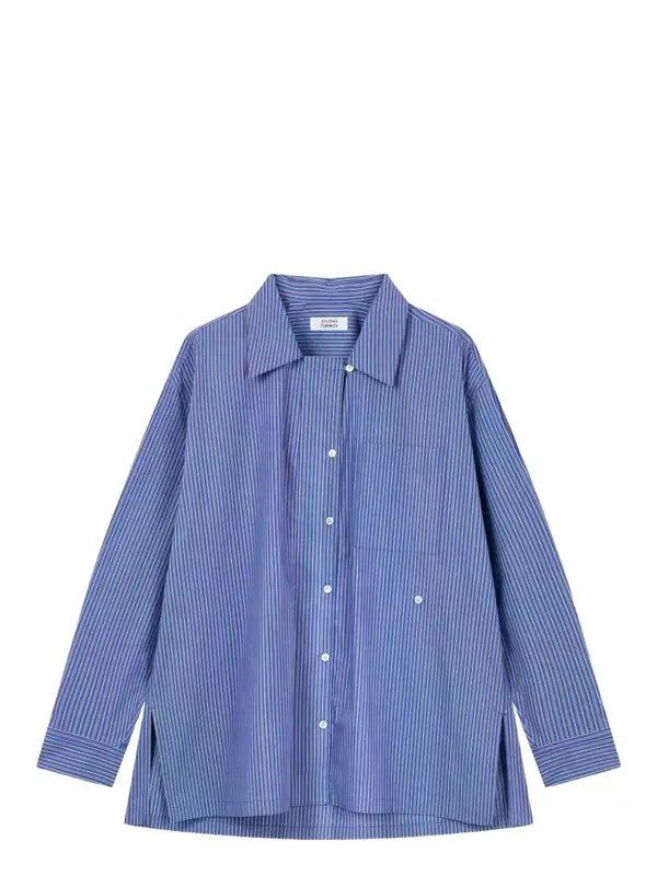 STUDIO TOMBOY Striped Oversized Shirt - Blue