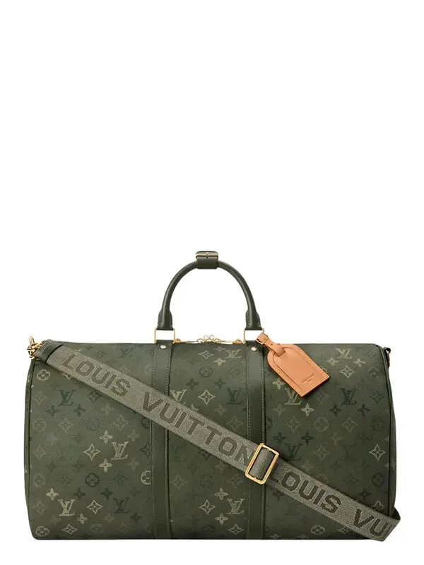 LOUIS VUITTON Keepall Bandoulière 50 In Khaki Monogram Canvas - Green
