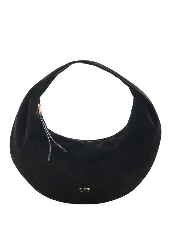Khaite Olivia Suede Mini Hobo Bag - Black