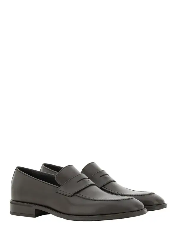 Canali Calfskin Penny Loafers - Brown