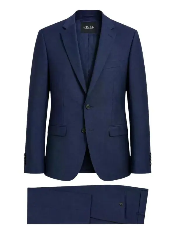DIGEL Textured Single-breasted Suit - Blue