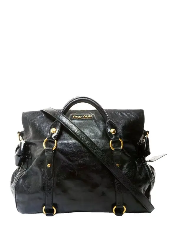 Miu Miu Vitello Shine Handbag - Black
