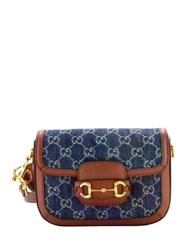 Gucci Horsebit 1955 Mini Shoulder Bag - Blue