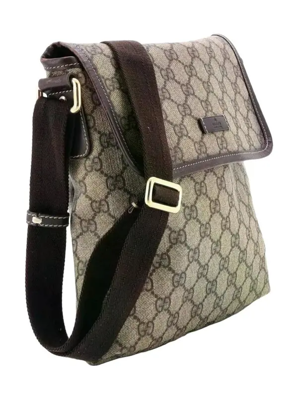 Gucci Gg Coated Canvas Small Messenger Bag - Brown