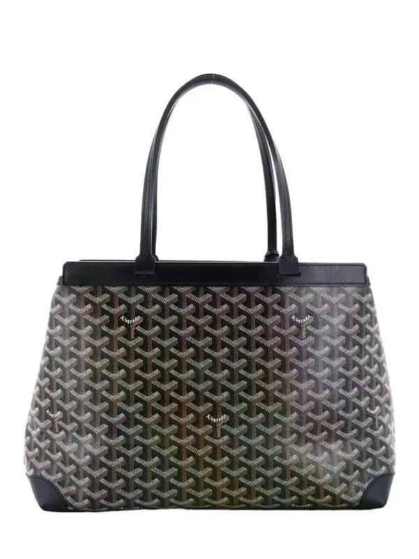 Goyard Bellechasse Pm Tote Bag In Coated Canvas - Black