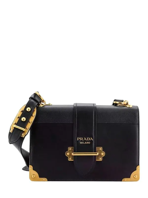 Prada Cahier Crossbody Bag - Black