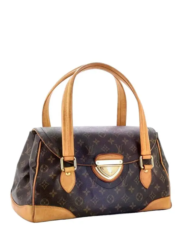LOUIS VUITTON Beverly Handbag Monogram Canvas Gm Satchel - Brown