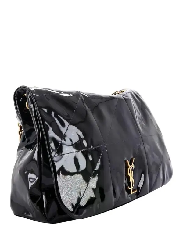 Saint Laurent Jamie 4.3 Quilted Patent Large Shoulder Bag - Black