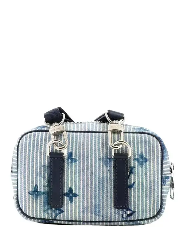 LOUIS VUITTON Monogram Watercolor Stripes Denim Pouch - Blue