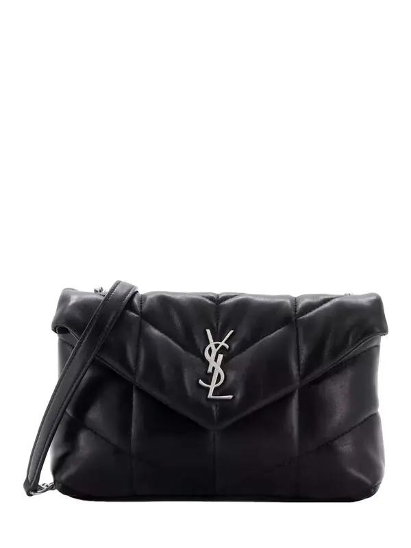 Saint Laurent Loulou Puffer Shoulder Bag - Black