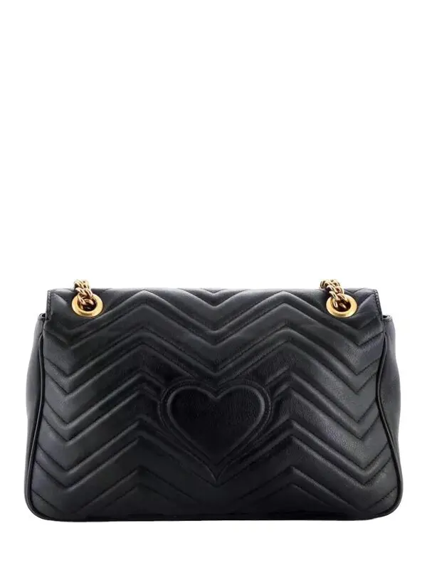 Gucci Matelassé Leather Shoulder Bag - Black