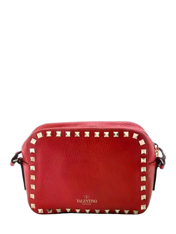 Valentino Garavani Rockstud Camera Leather Crossbody Bag - Red
