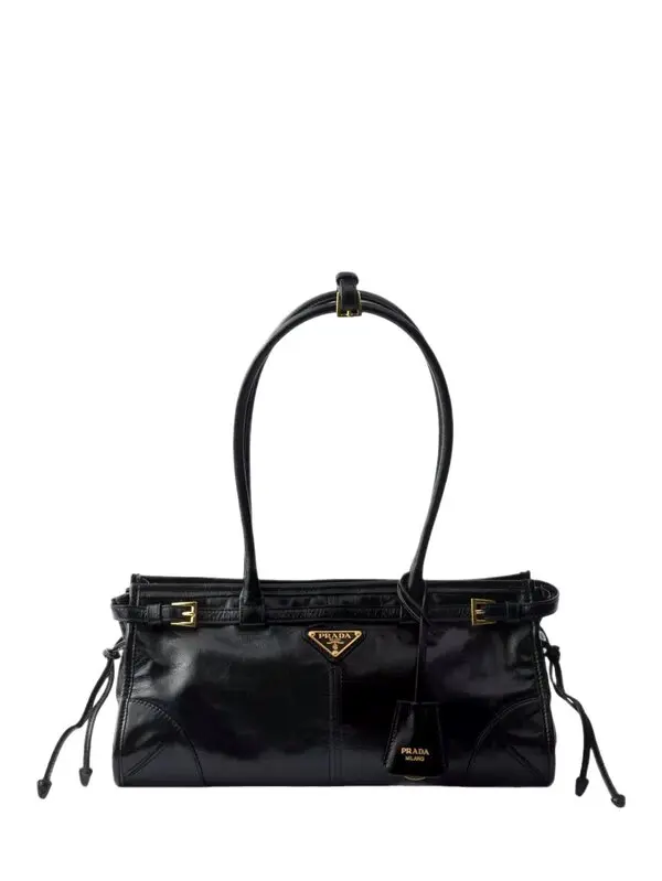 Prada Bonnie Medium Leather Bag - Black