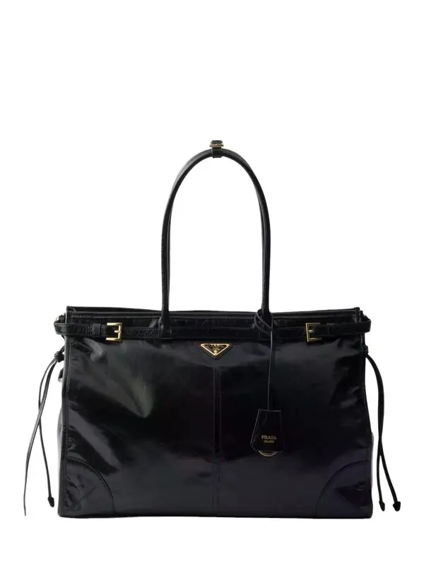 Prada Bonnie Extra-large Leather Handbag - Black