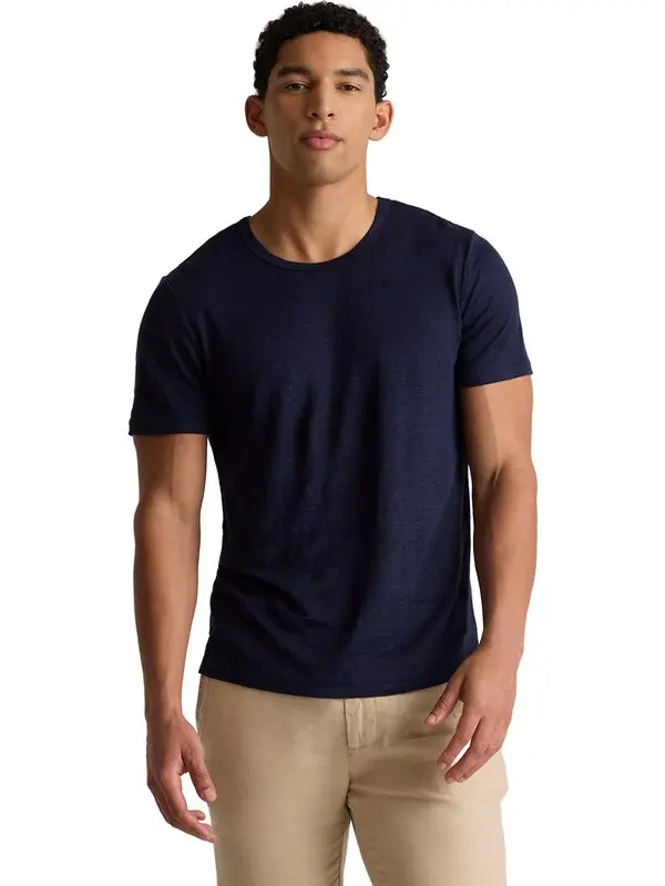 Quince 100% European Linen Jersey T-shirt - Navy