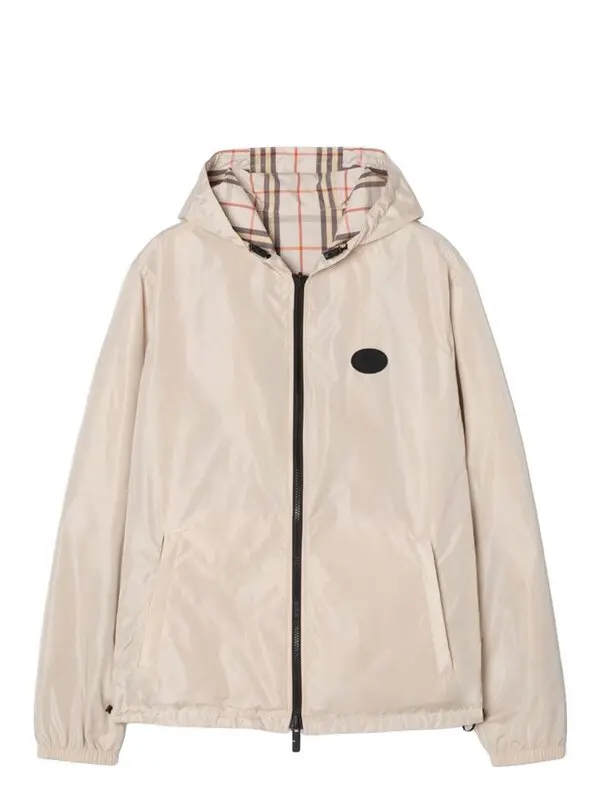 Burberry Reversible Check Hooded Jacket - Pebble Beige