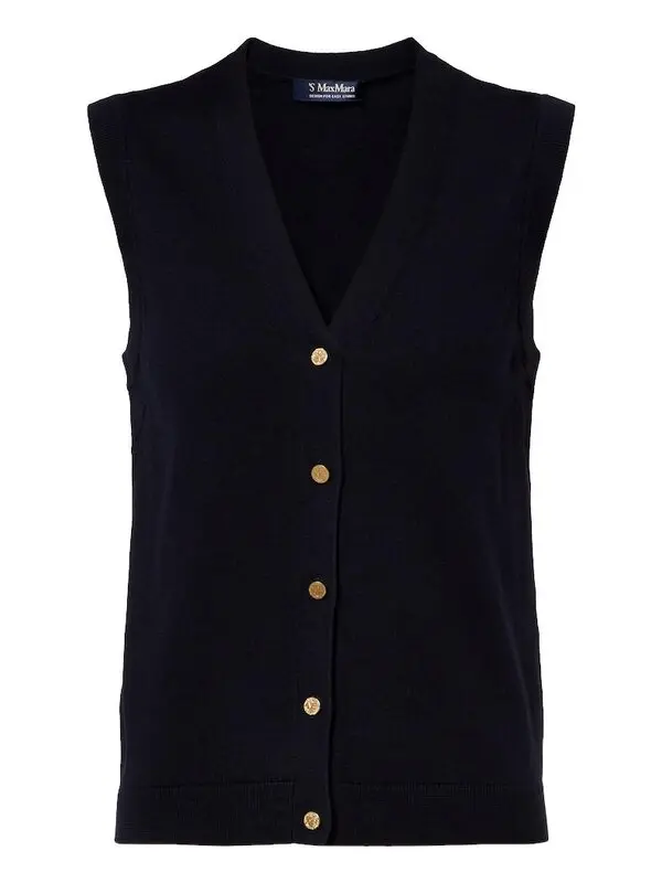 Max Mara Cotton And Silk Vest - Blue