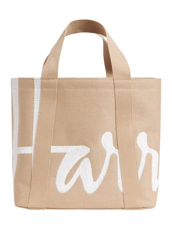 Harrods Small Logo Tote Bag - Neutral