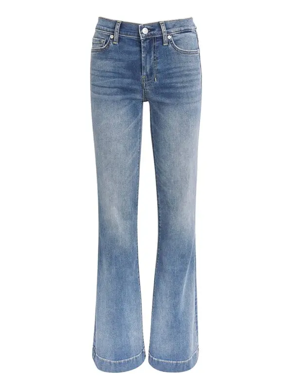 7 For All Mankind Dojo Slim Illusion Flared Jeans - Blue
