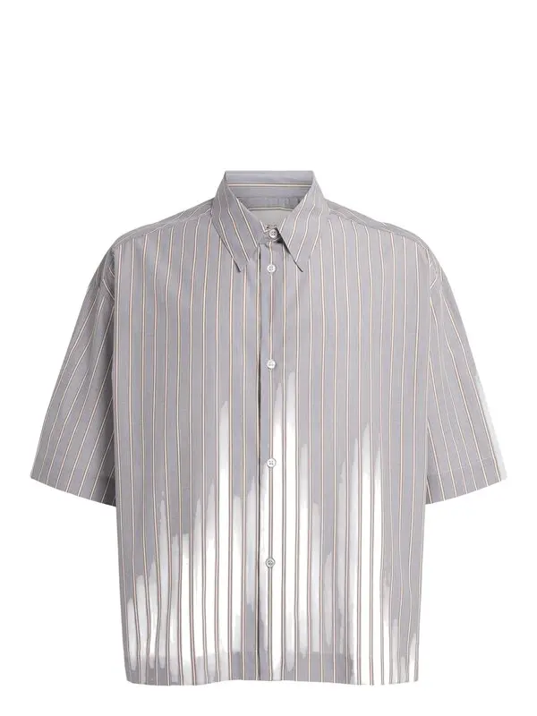 Studio Nicholson Cotton Stripe Sanko Shirt - Grey