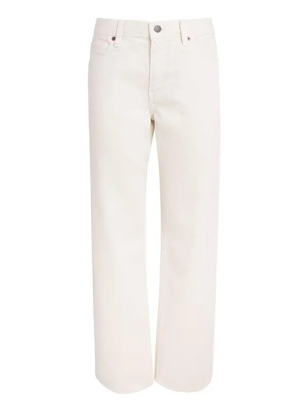 FRAME The Saturday Low-rise Straight Jeans - Ivory