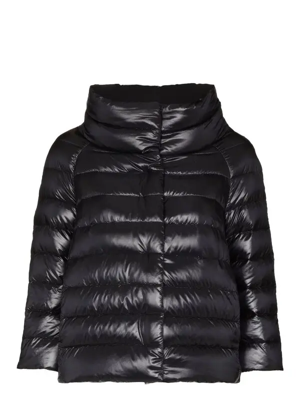 Herno Sofia Nylon Cape - Black