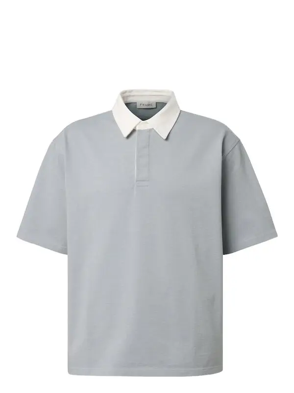 FRAME Cotton Polo Shirt - Blue