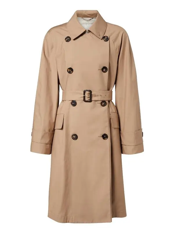 Max Mara Alessio Cotton-blend Gabardine Trench Coat - Beige