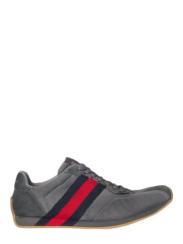 Gucci Tempo Sneaker With Web Trim - Grey
