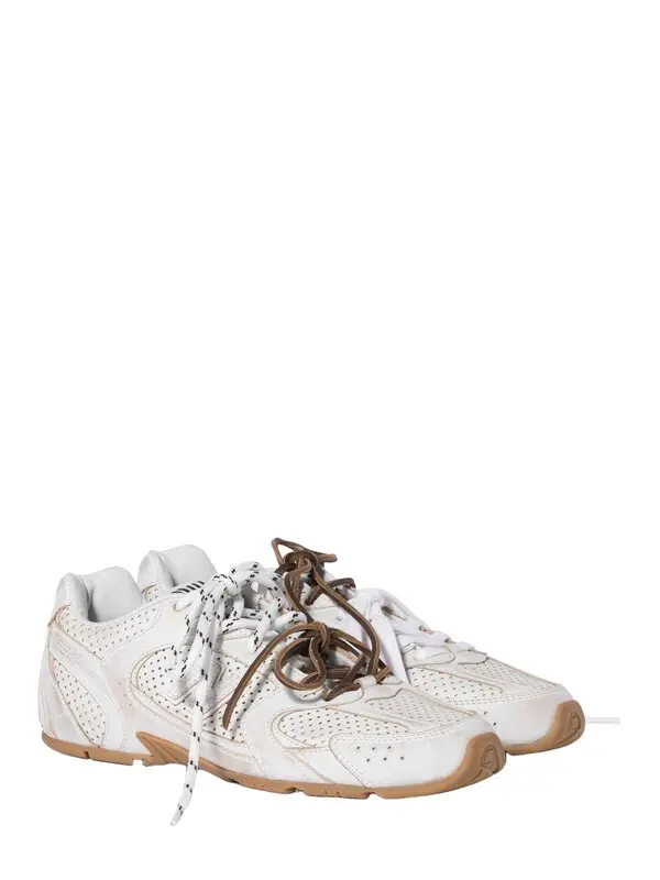 Miu Miu X New Balance "530 Sl Deco" Leather Sneakers - White