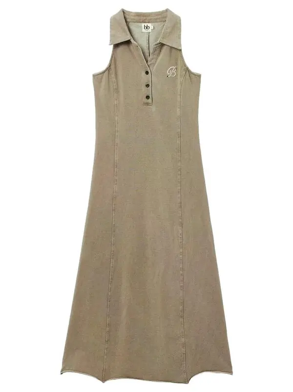 B+AB Halterneck Crystal-embellished Midi Dress - Neutrals