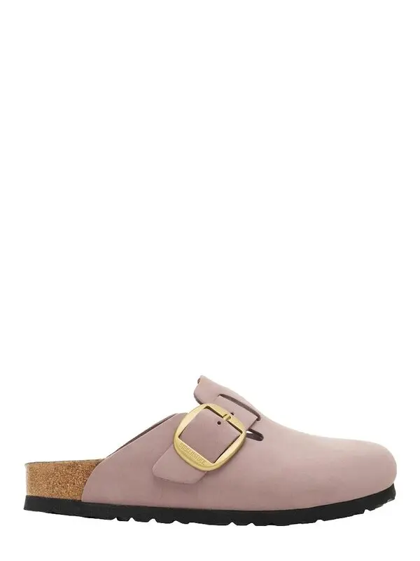 BIRKENSTOCK Boston Big Buckle Nubuck Clogs - Faded Purple