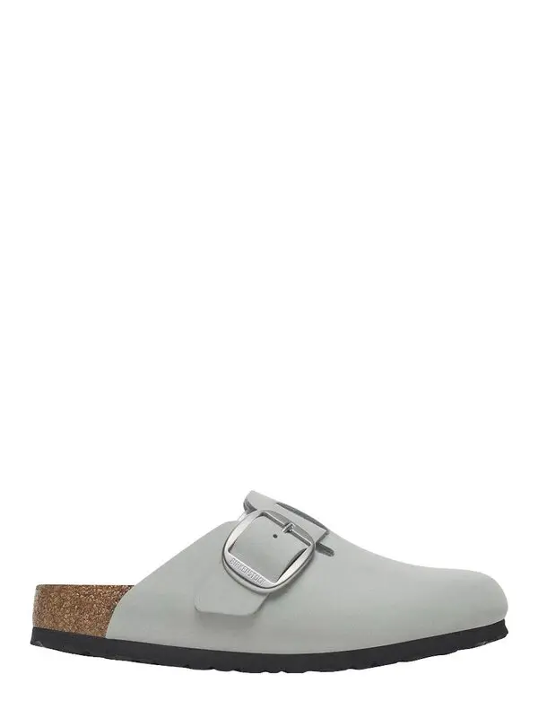 BIRKENSTOCK Boston Big Buckle Nubuck Clogs - Pure Sage