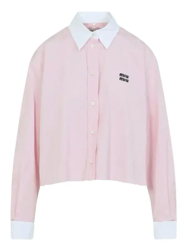 Miu Miu Poplin Shirt - Pink