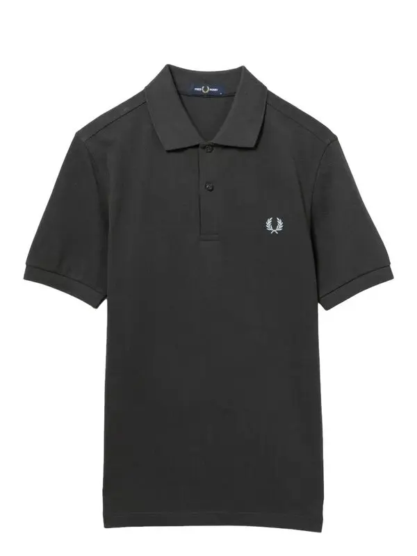 Fred Perry Logo-embroidered Polo Shirt - Grey