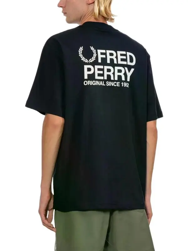 Fred Perry Logo-embroidered T-shirt - Blue